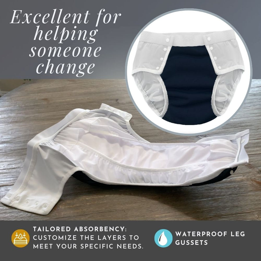 Threaded Armor™ Reusable Protective Briefs – Washable Adult Cloth Diap ...